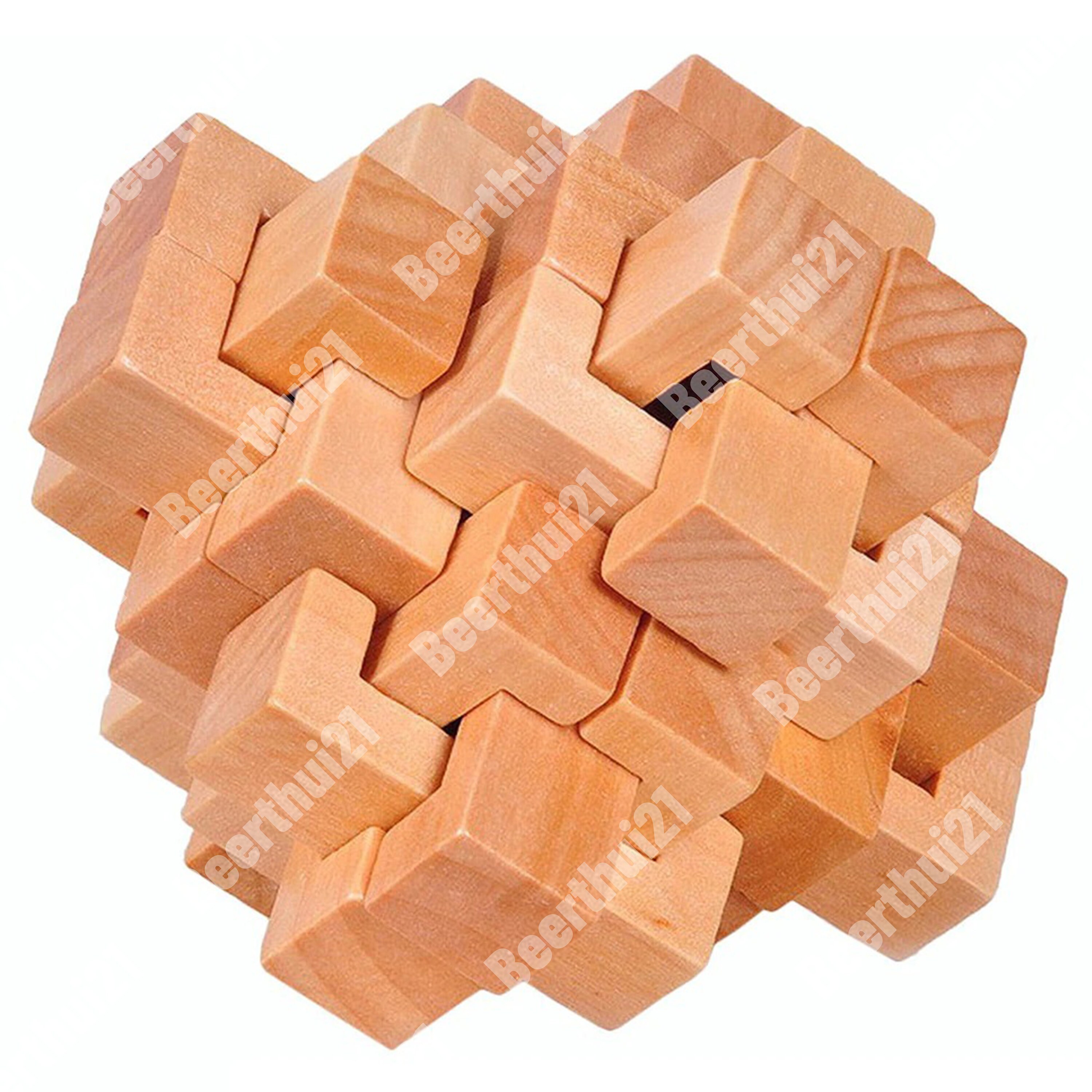 Wooden 3D Cube Interlocking Puzzle Brain Teaser Toy IQ Games - Etsy