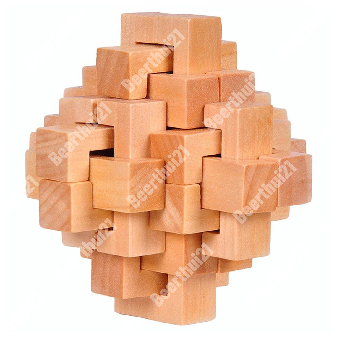 Wooden 3D Cube Interlocking Puzzle Brain Teaser Toy IQ Games - Etsy