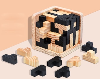 Interlocking Wooden Puzzle - Etsy