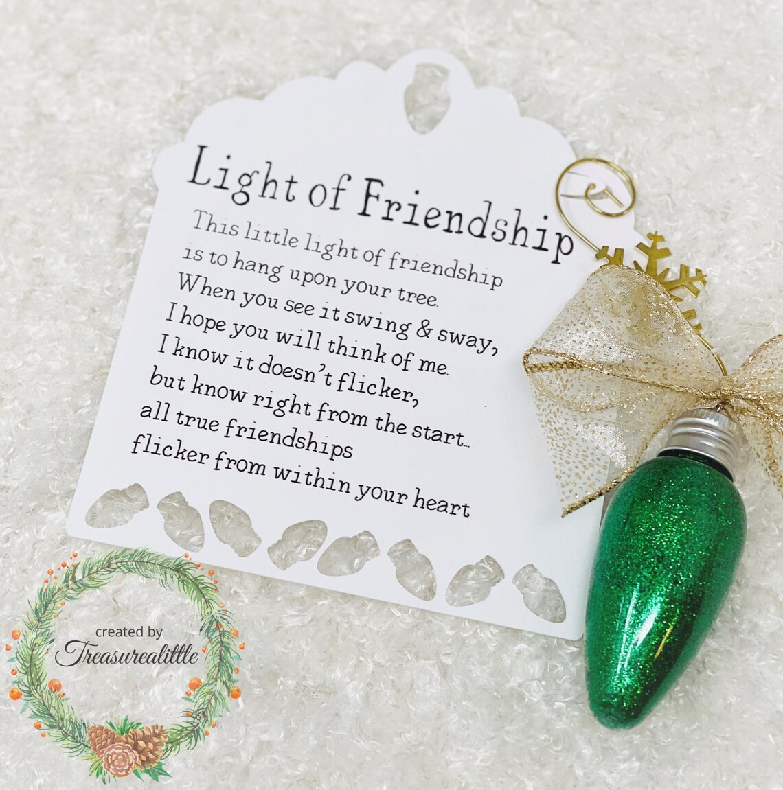 Friendship Bulb Gift With a Poem Light of a True Friend - Etsy