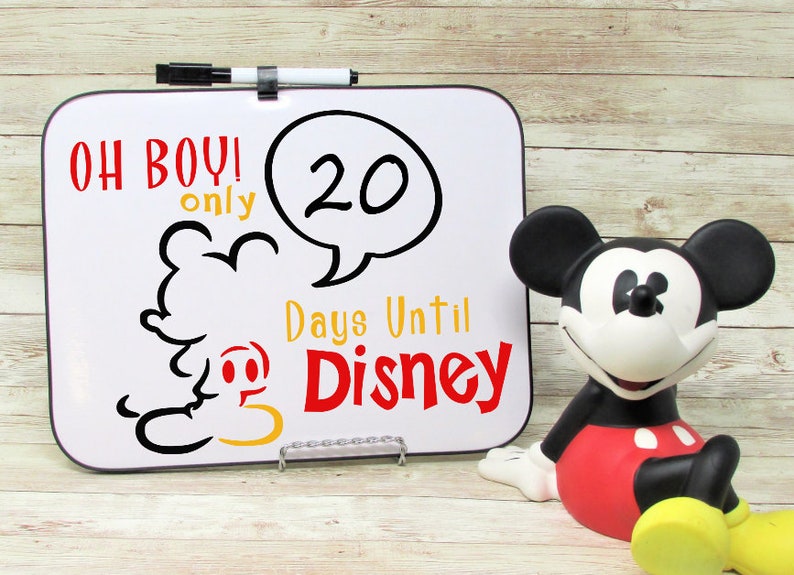 Disney Mickey Countdown Dry Erase Sign / Whiteboard Days Oh | Etsy