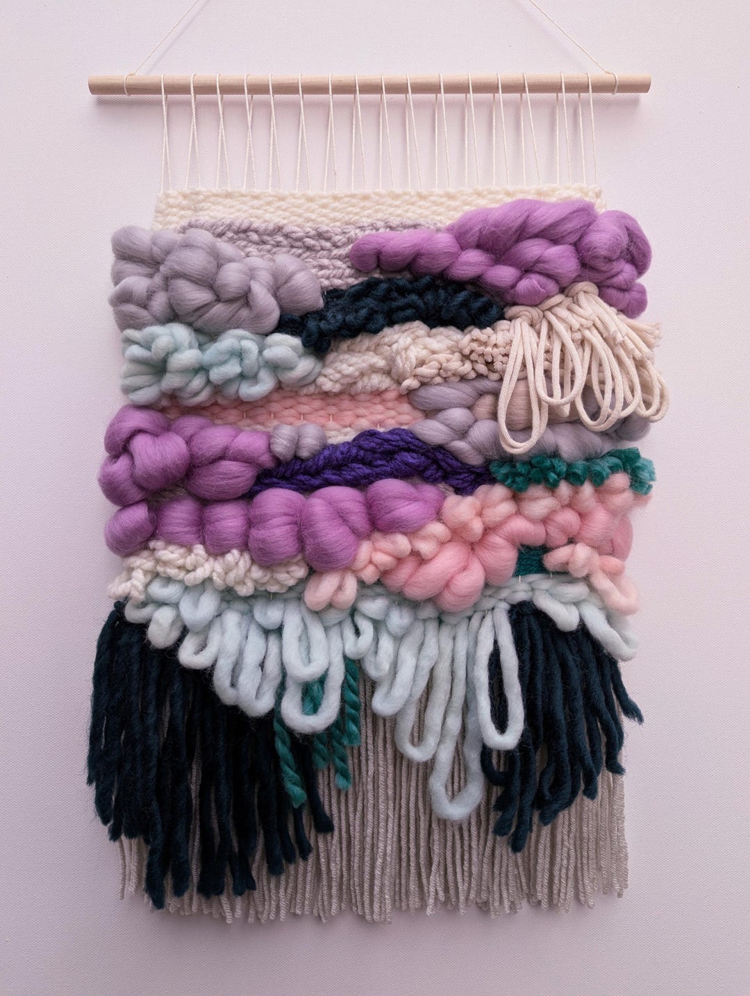 Handwoven Fibre Art Wall Hanging - Etsy