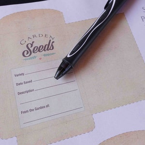 CUTE Seed Packet Digital Download Printable Design -- Vintage Kraft ...