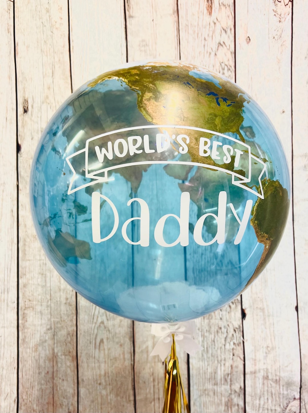 Personalised World Balloon – Father's Day Gift, Helium Delivery - Etsy