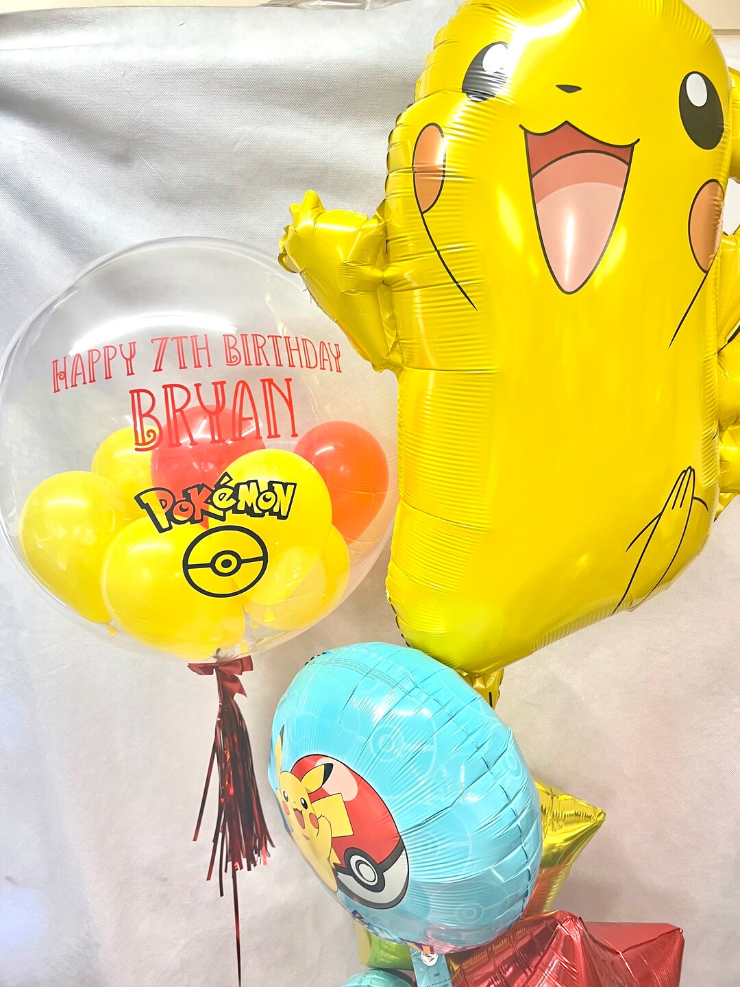 Balloons Personalised - POKEMON BALLOON Set-boys Balloons- Gaming ...