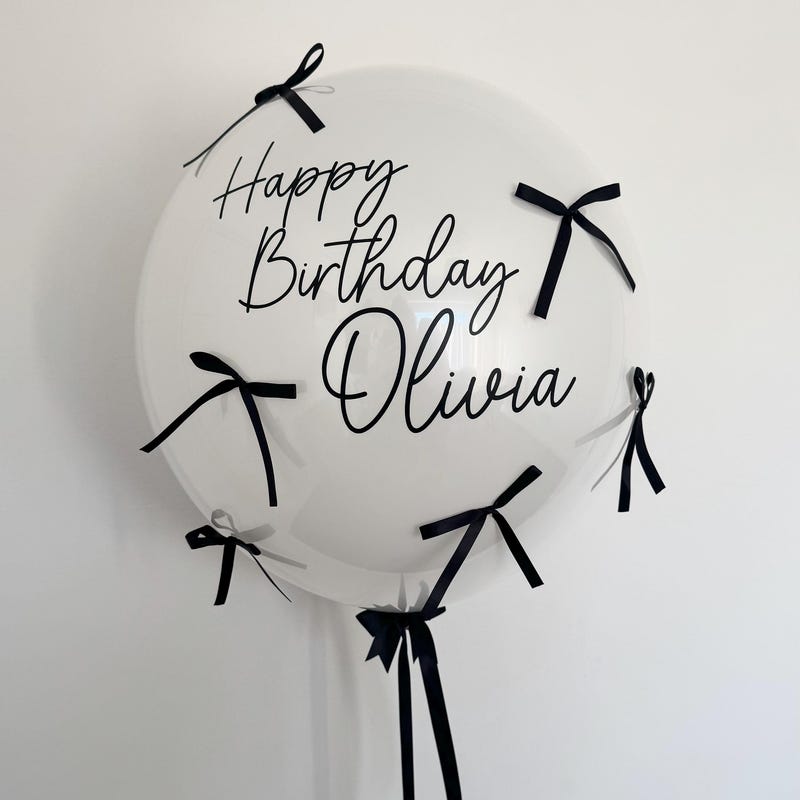 Personalized Bow Balloon - Etsy UK