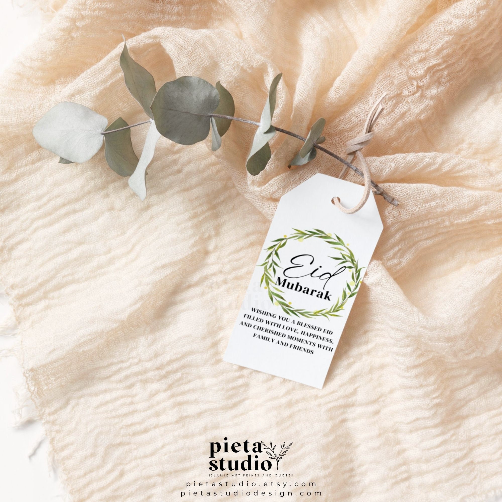 Eid Mubarak Gift Tags, Eid Gift Tag Printable, Modern Gift Tag, Eid ...
