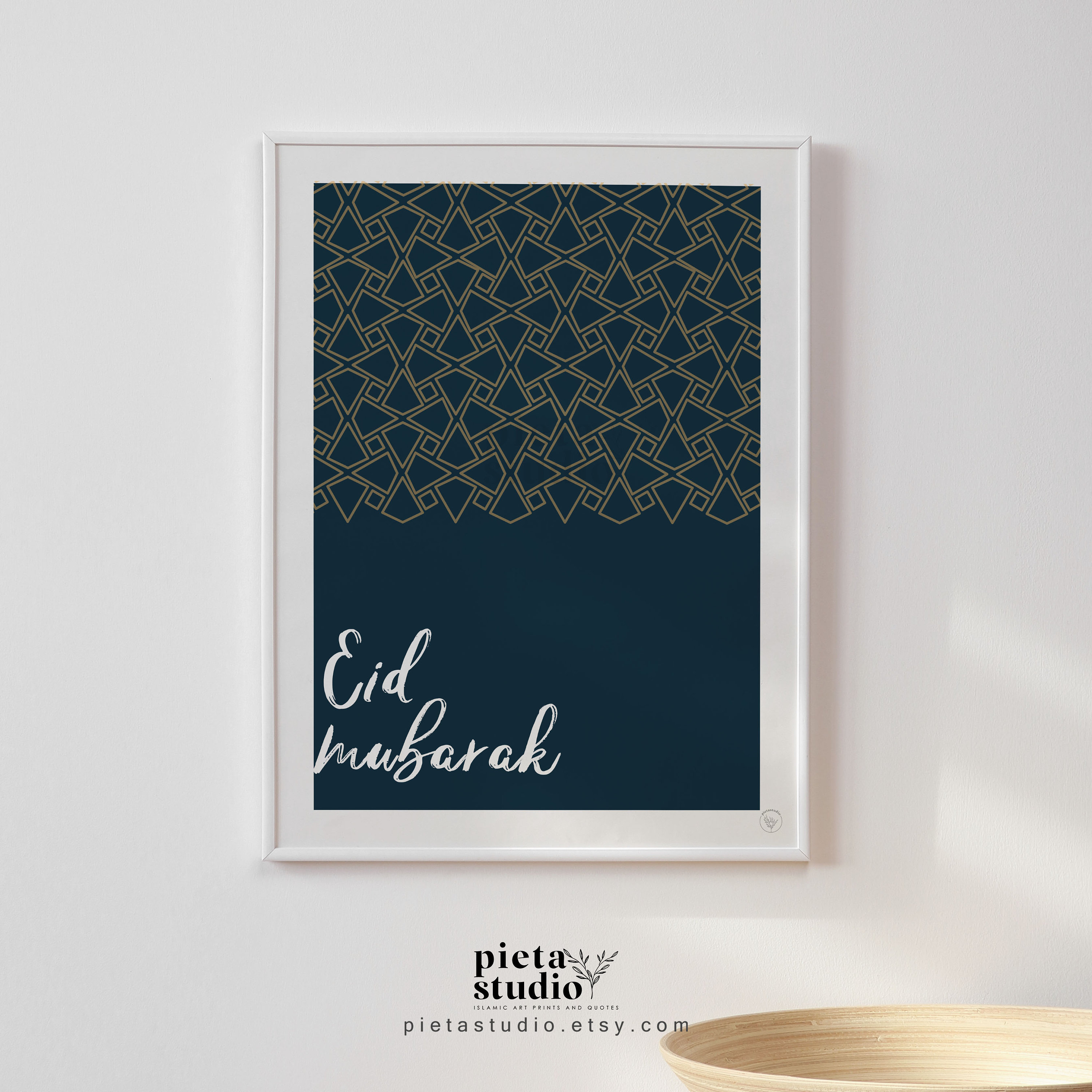 Eid Mubarak Decor Poster Digital Print, Islamic Wall Art Home Decor ...