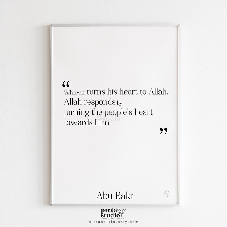 Abu Bakr, Sahaba Quotes, Islamic Printable Wall Art, Islam Poster ...
