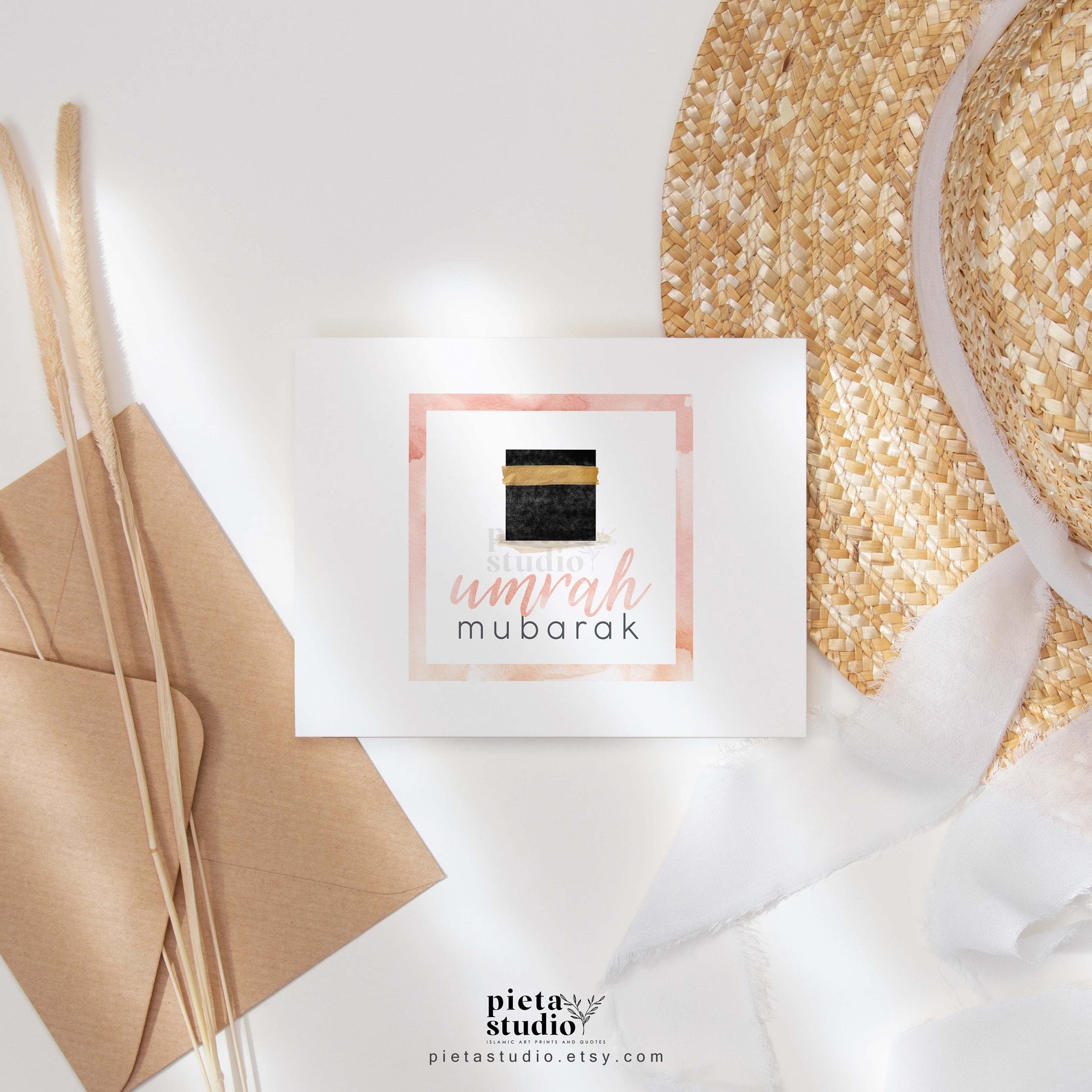 Umrah Mubarak Card, Islamic Greeting Card Digital Download, Umra Gift ...