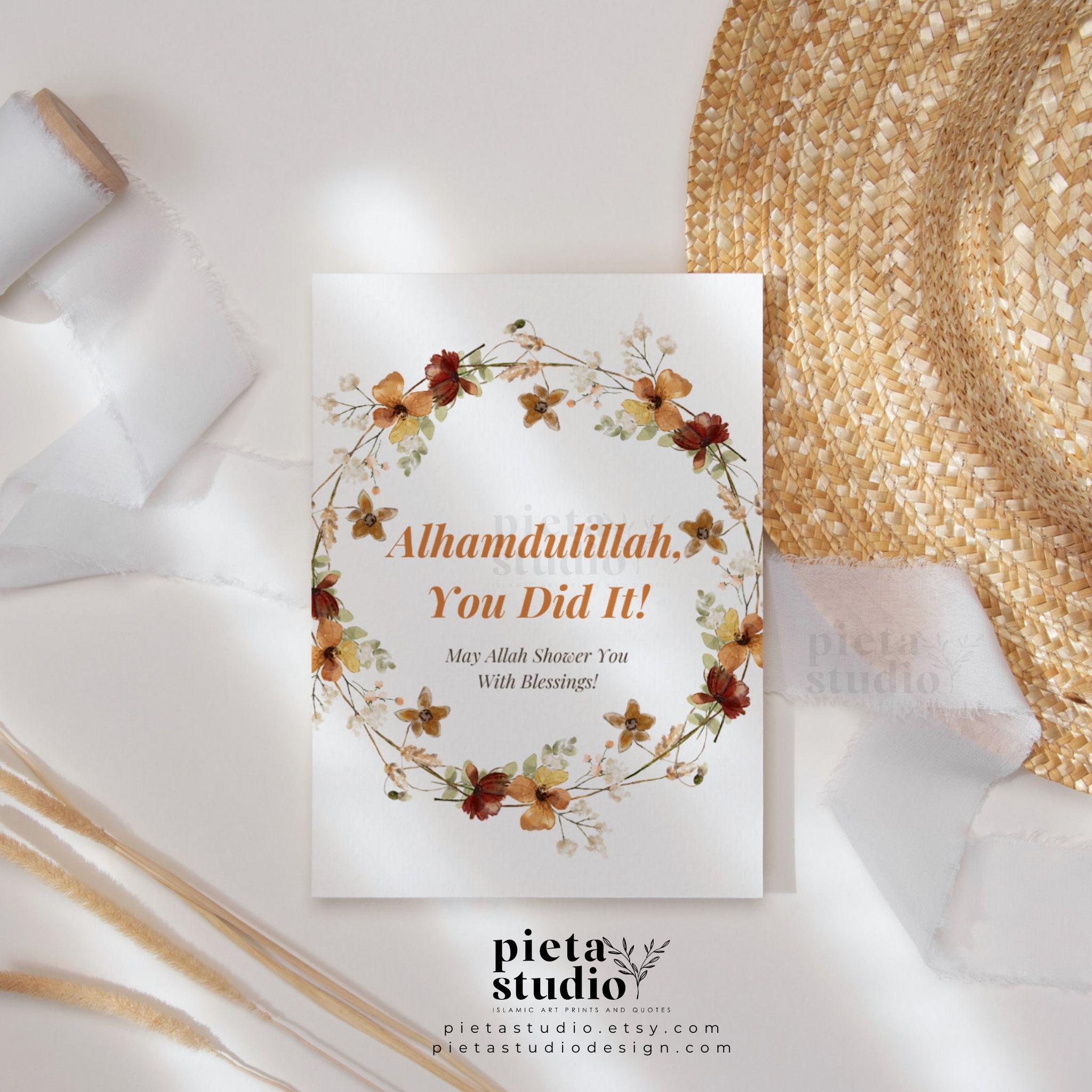 Islamic Graduation Card, Islamic Greeting Cards, Graduation Mubarak ...