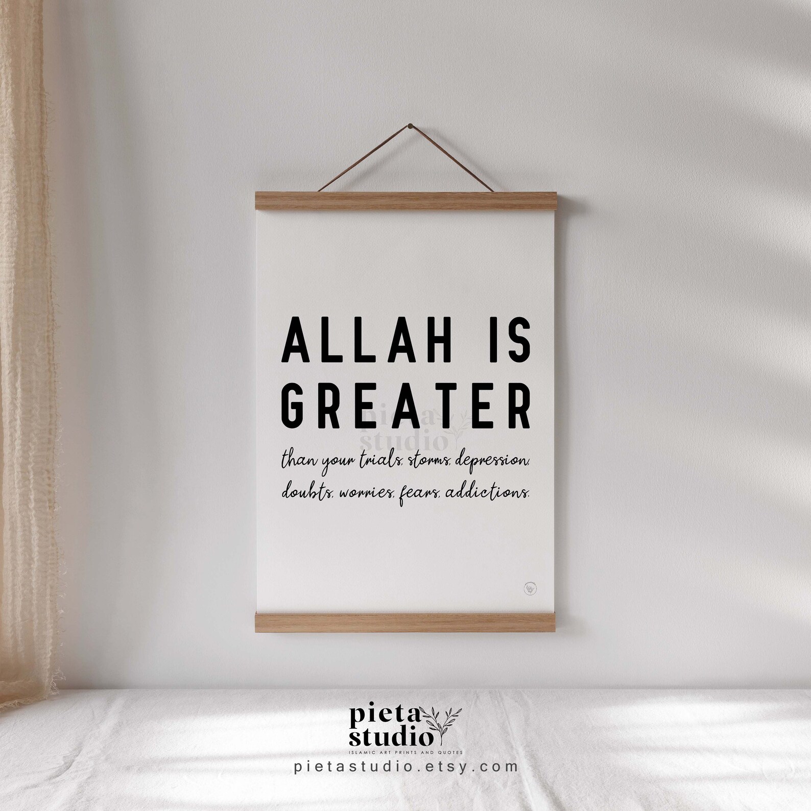 Islamic Motivational Quotes About Allah, Allahu Akbar, Islamic Decor ...