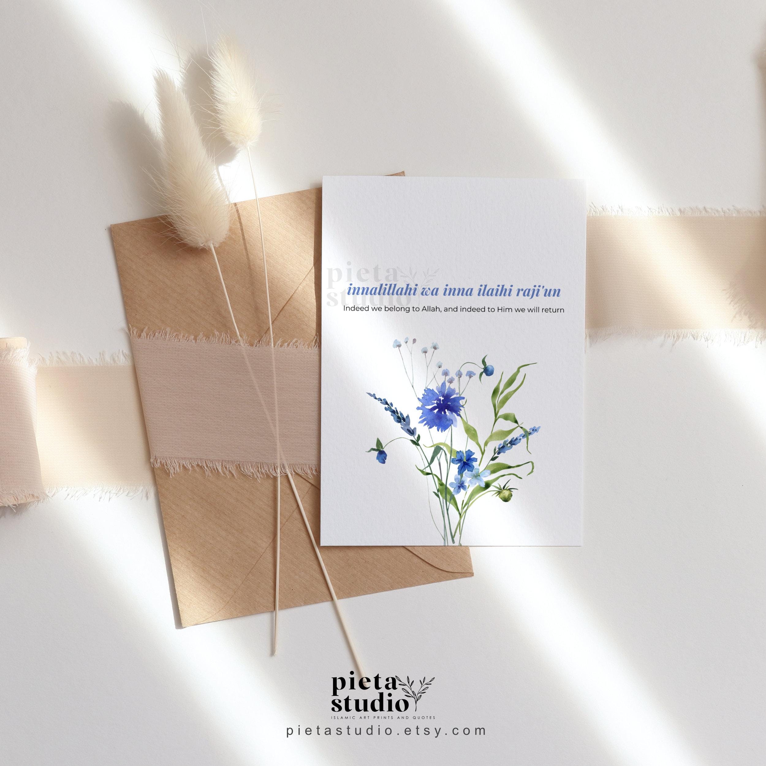 Islam Sympathy Card, Islamic Greeting Cards, Muslim Sympathy Card Loss ...