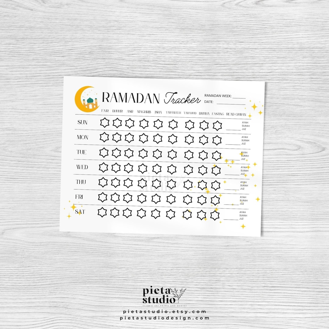 Ramadan Checklist for Kids, Ramadan Activity Paperwork, Islamic Planner ...