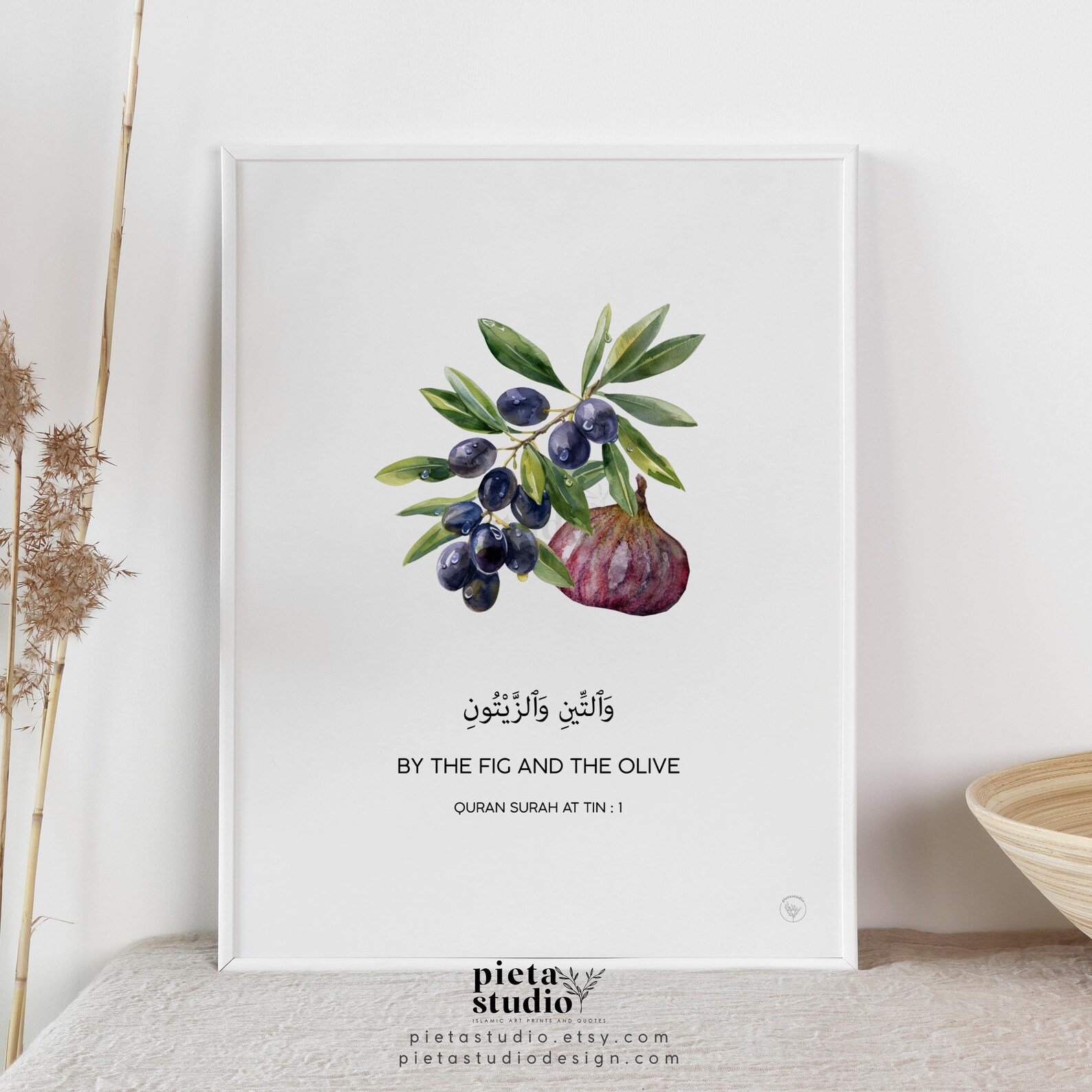 Fig and Olive Islamic Wall Art, Quran Quotes Wall Art, Islamic Art ...