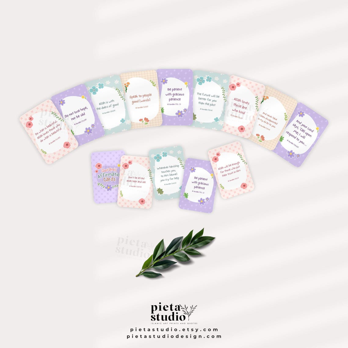 Flash Cards Quran, Islamic Affirmation Cards, Positive Affirmations ...