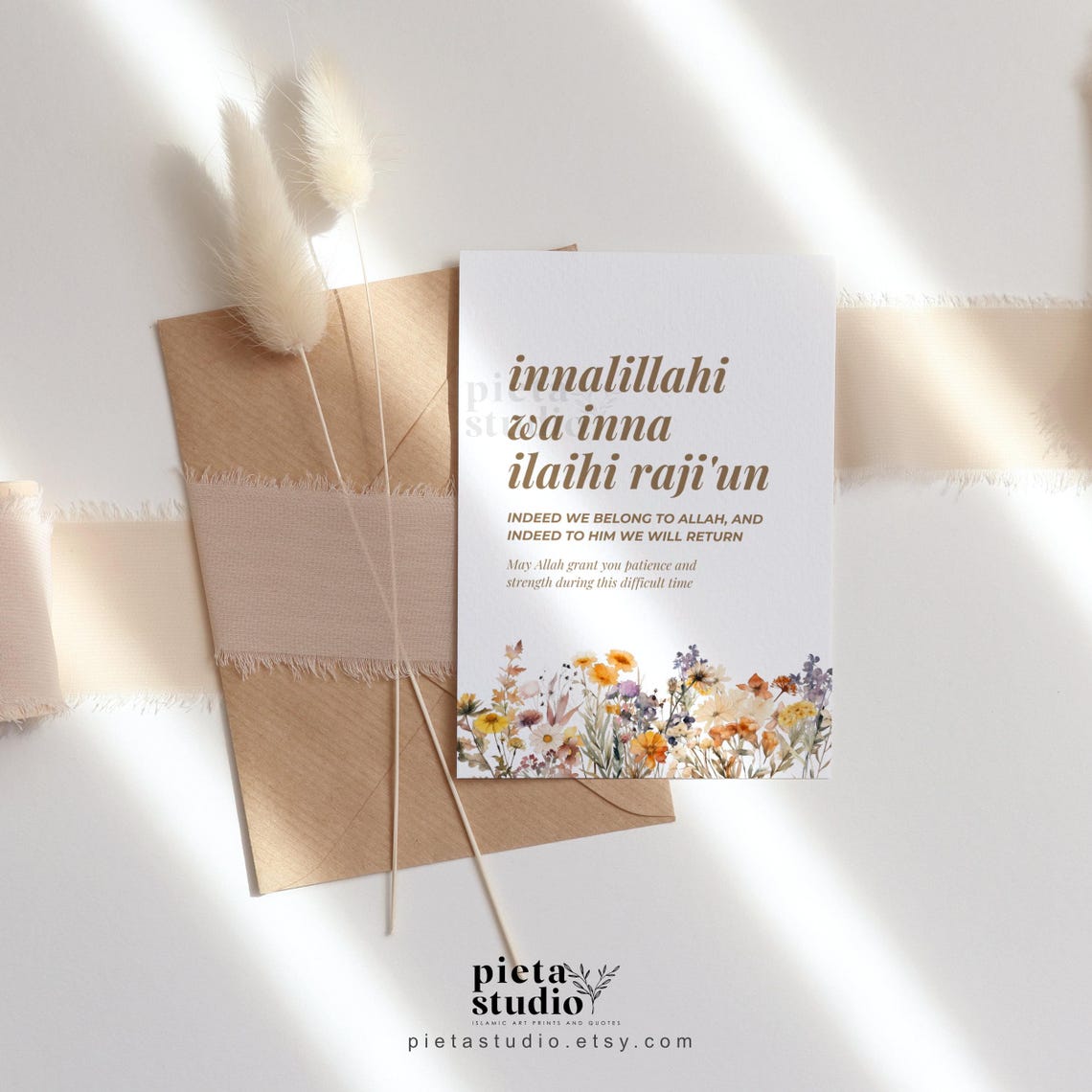 Islam Sympathy Card, Muslim Sympathy Card Loss of Mother, Mourning Card ...