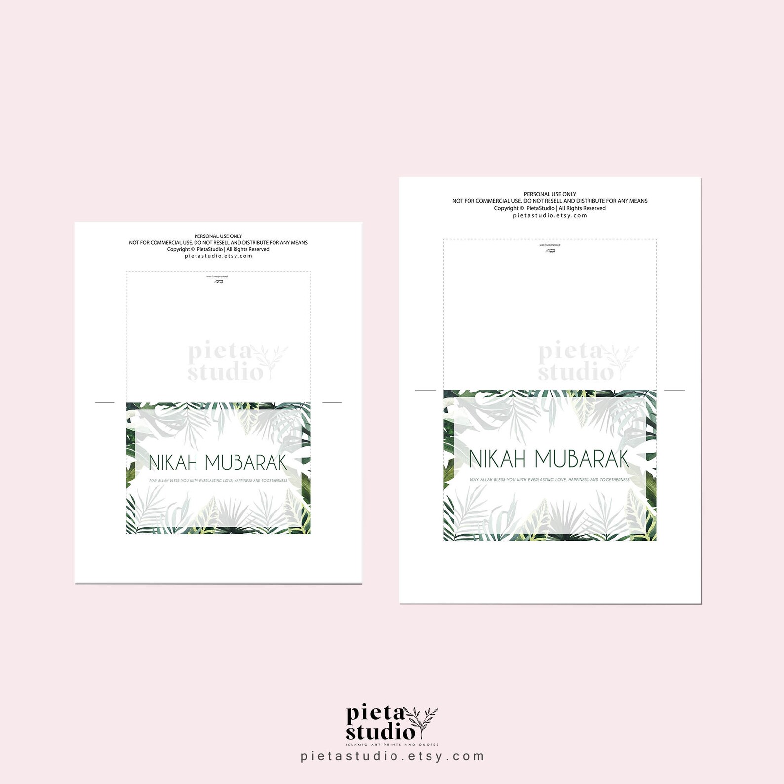 Nikah Mubarak Card, Nikkah Digital Download, Muslim Wedding, Walima ...