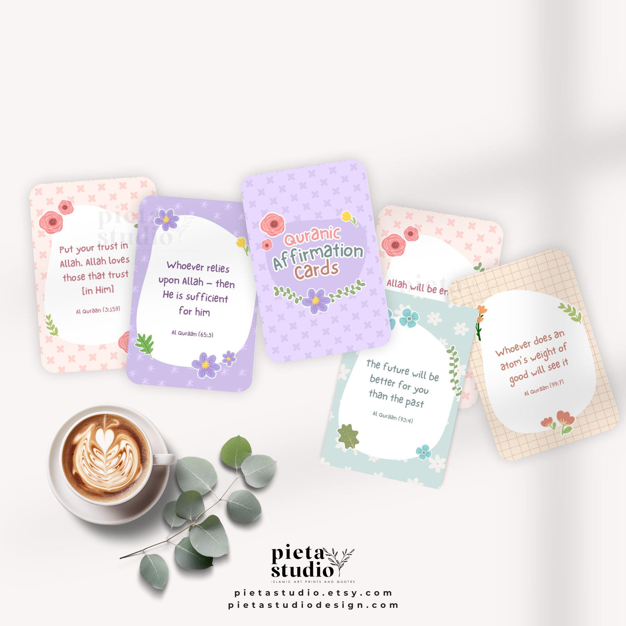Flash Cards Quran, Islamic Affirmation Cards, Positive Affirmations ...