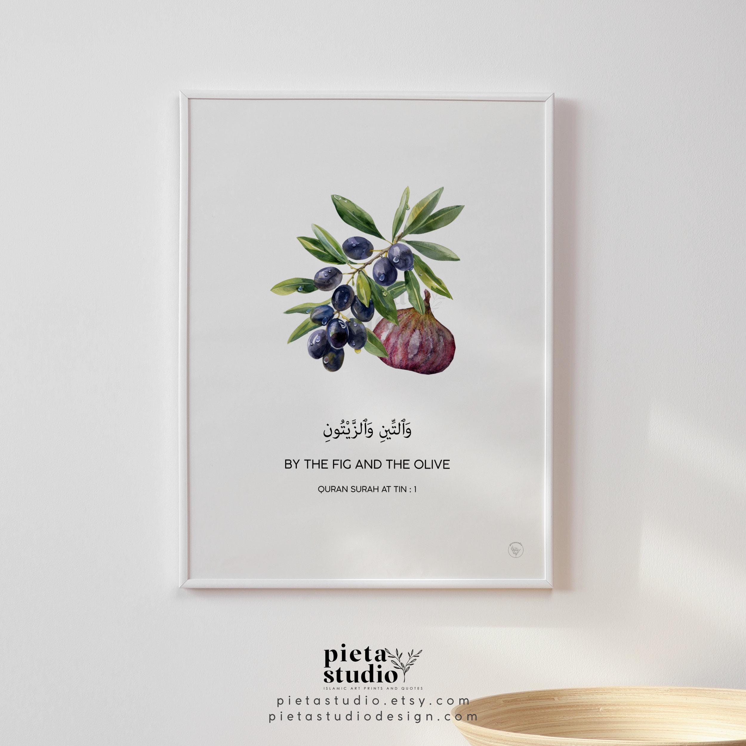 Fig and Olive Islamic Wall Art, Quran Quotes Wall Art, Islamic Art ...