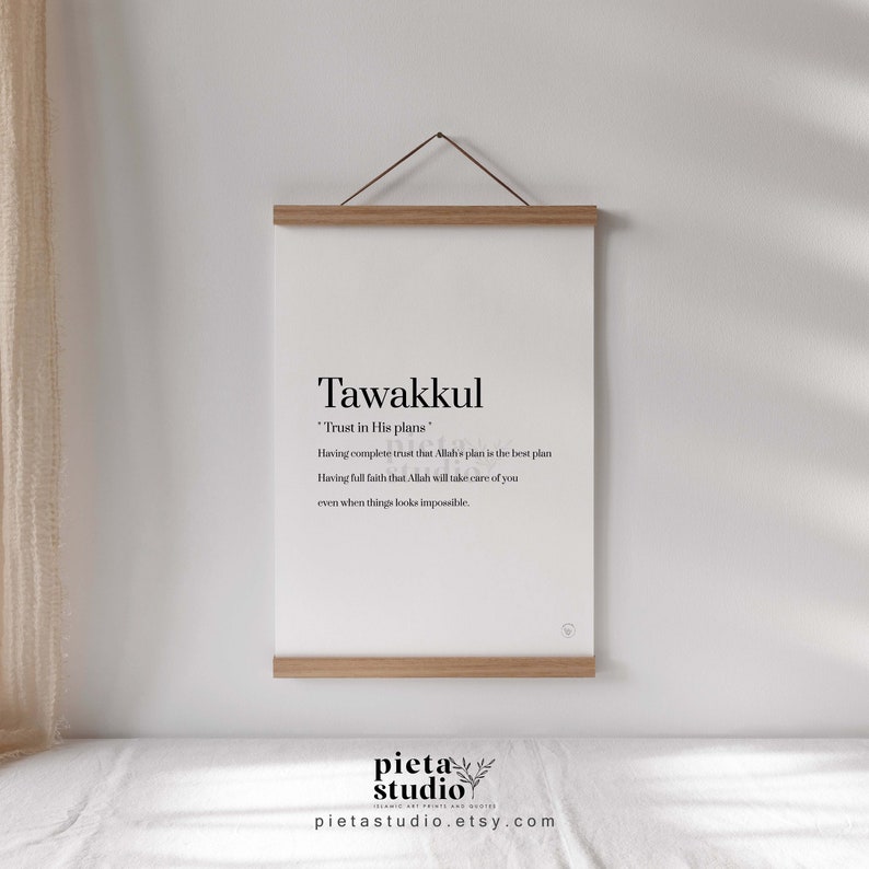 Tawakkul With Meaning Quotes Wall Art Printable Tawakkal - Etsy