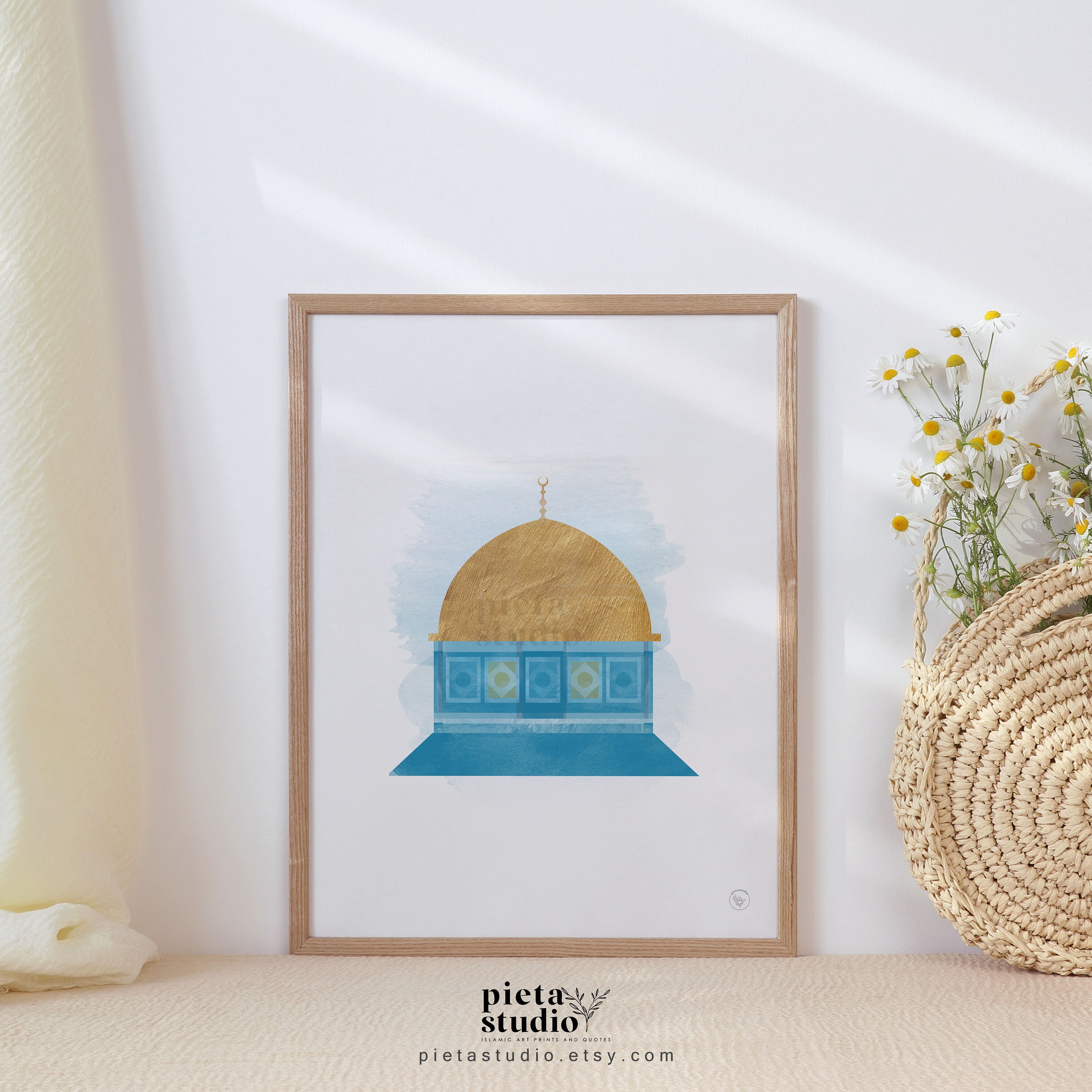 Masjid Al Aqsa Wall Art Prints, Dome of the Rock, Palestine Art Print ...