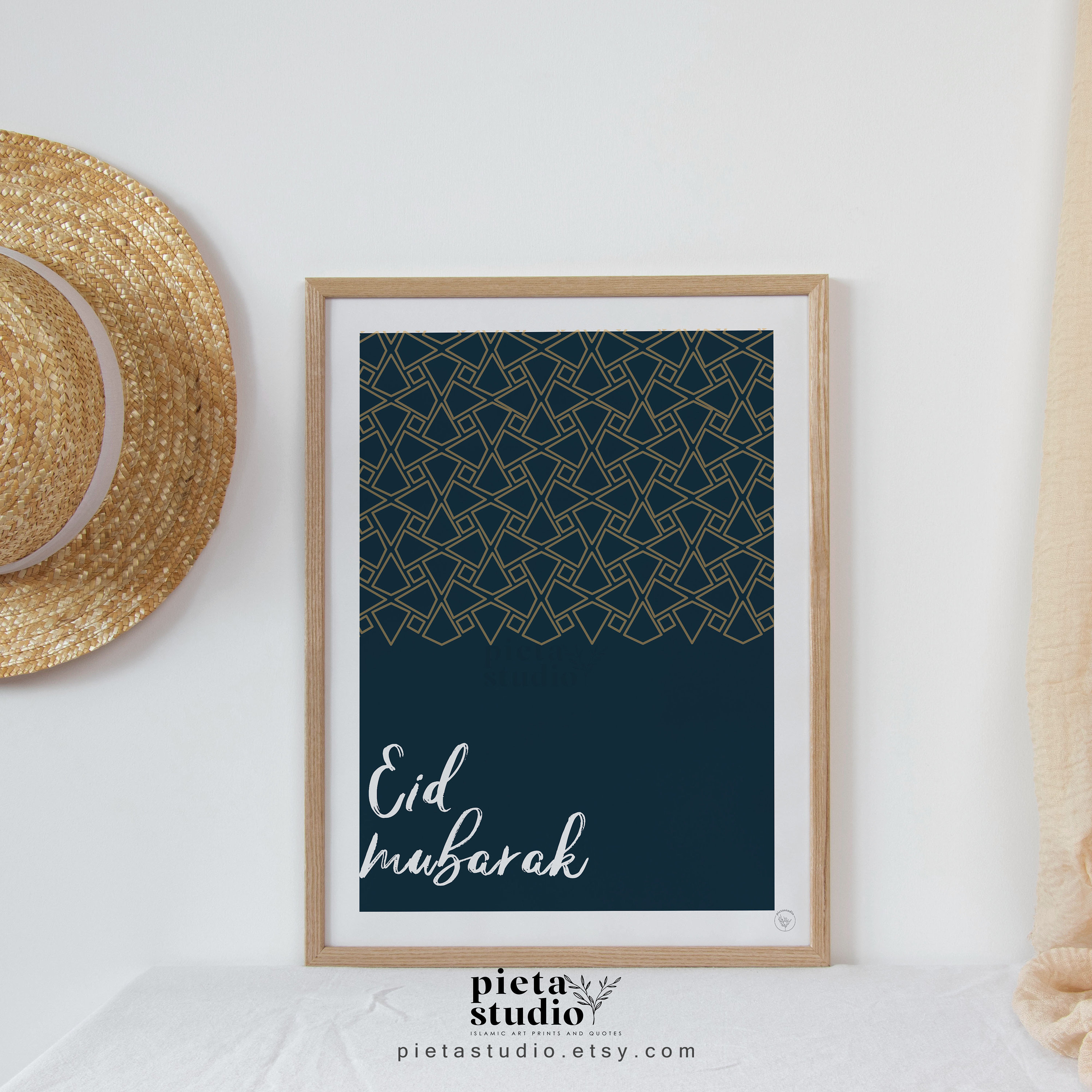 Eid Mubarak Decor Poster Digital Print, Islamic Wall Art Home Decor ...