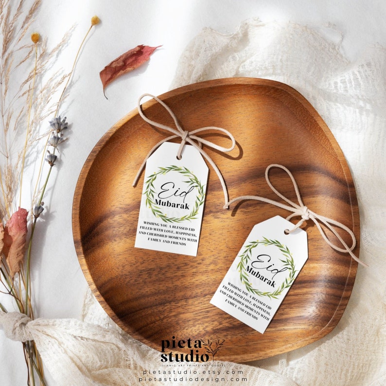 Eid Mubarak Gift Tags, Eid Gift Tag Printable, Modern Gift Tag, Eid ...