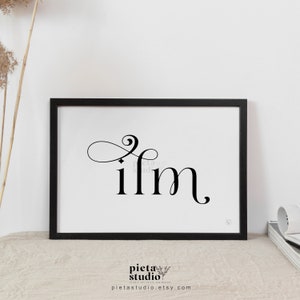 Ilm Calligraphy Quote Wall Art, Islamic Wall Art Modern Minimalist ...