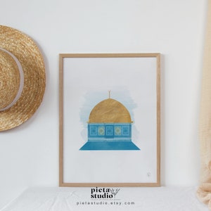Masjid Al Aqsa Wall Art Prints, Dome of the Rock, Palestine Art Print ...