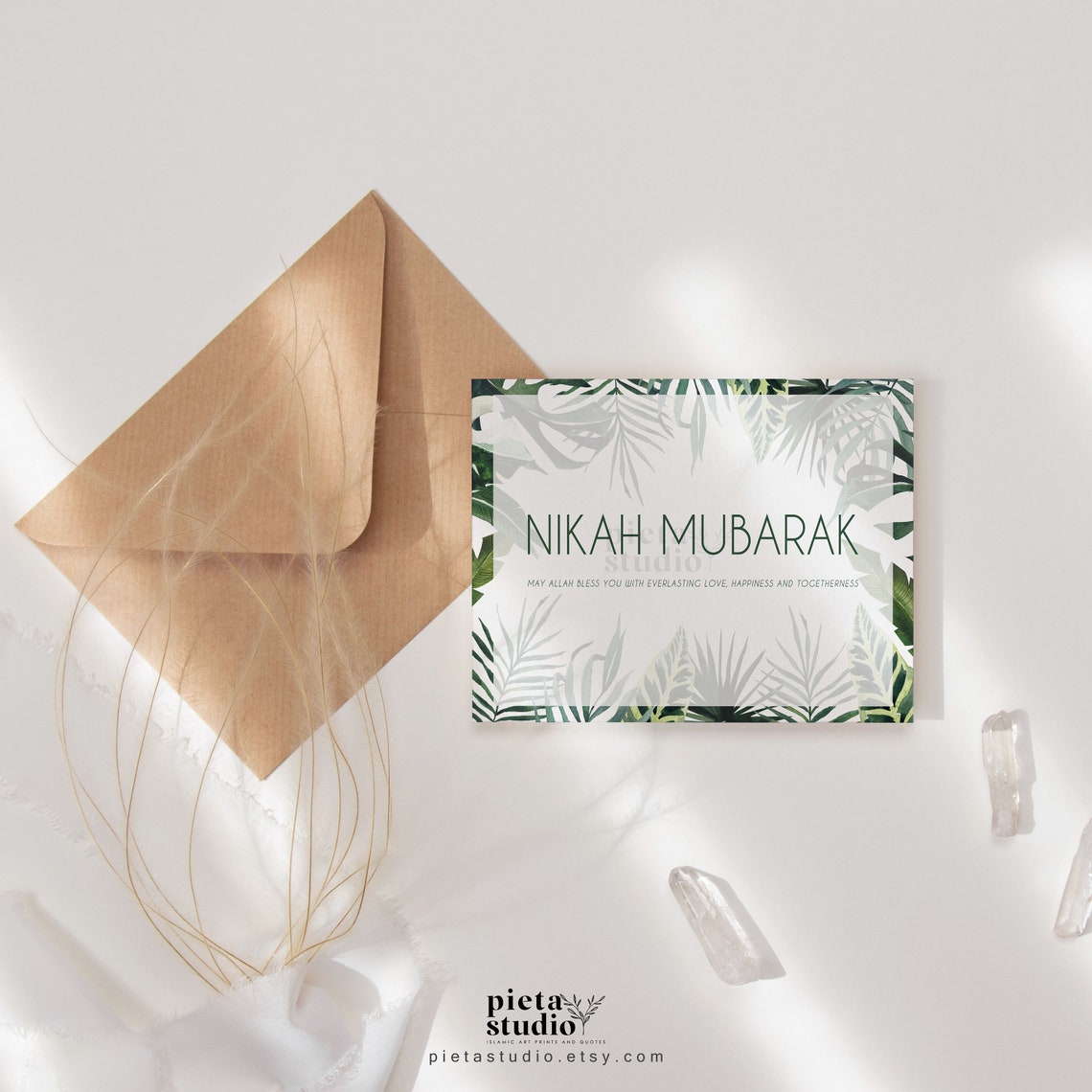 Nikah Mubarak Card, Nikkah Digital Download, Muslim Wedding, Walima ...