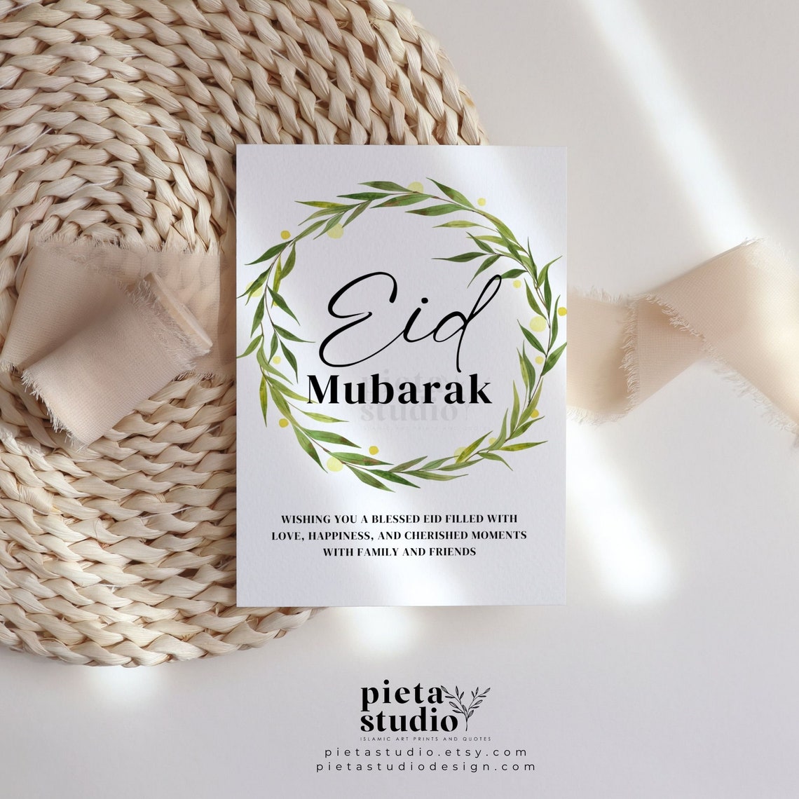 Eid Mubarak Cards Printable, Eid Cards Template, Islamic Greeting Cards ...