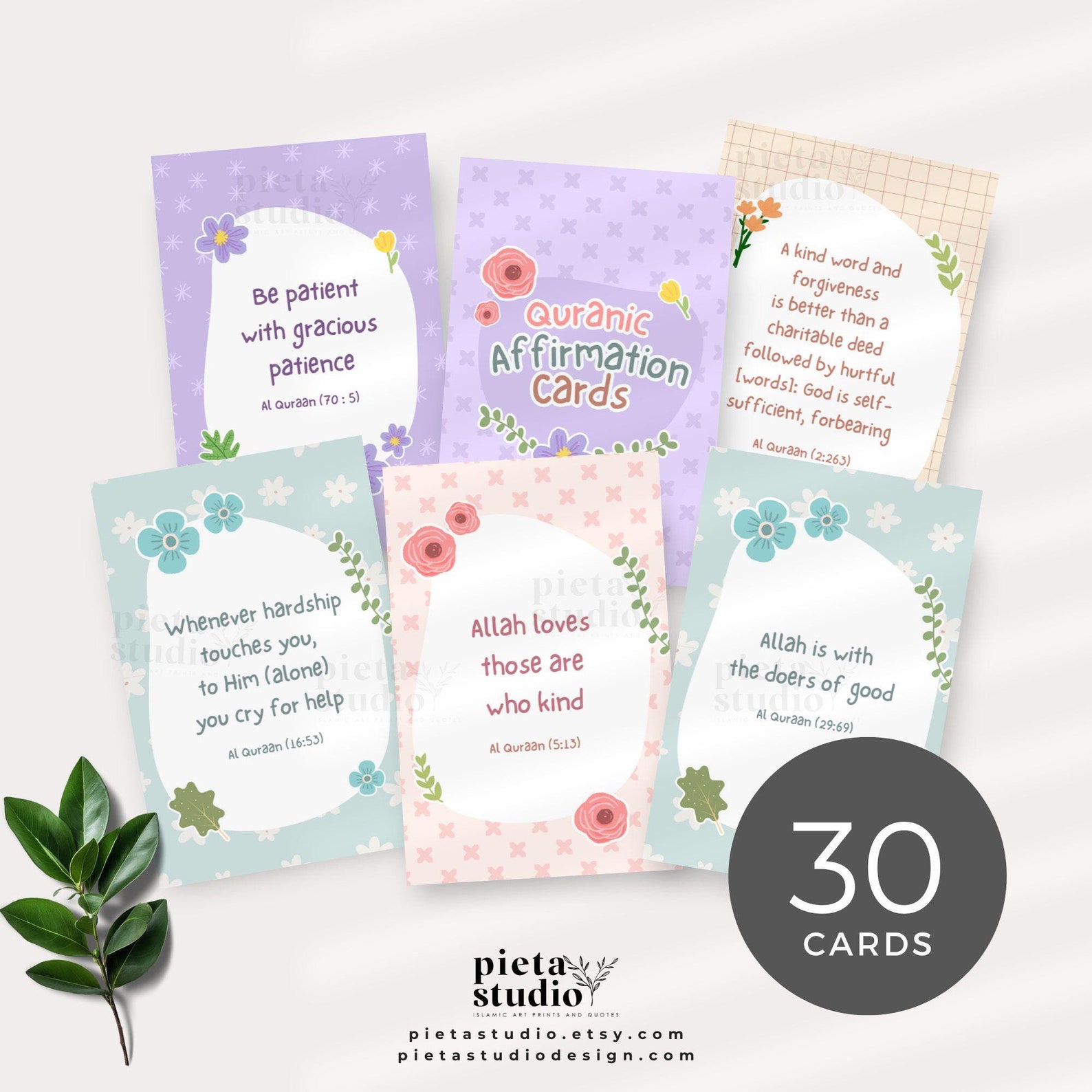 Flash Cards Quran, Islamic Affirmation Cards, Positive Affirmations ...