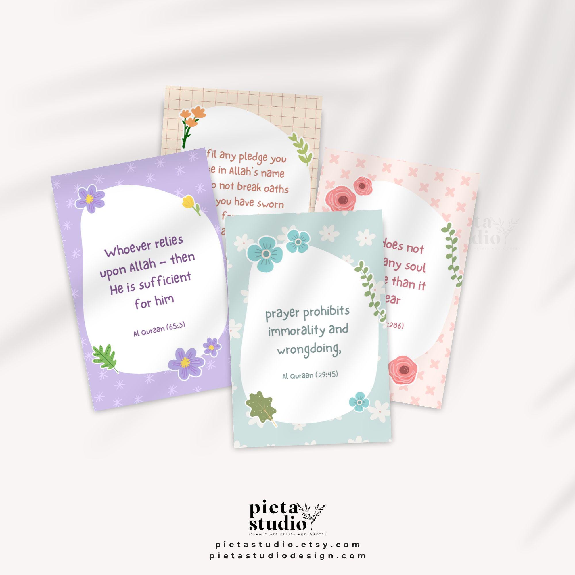 Flash Cards Quran, Islamic Affirmation Cards, Positive Affirmations ...