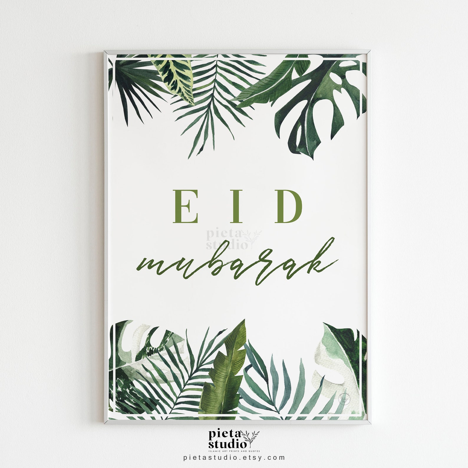 Eid Mubarak Decor Poster, Islamic Wall Art Home Decor Modern, Muslim ...
