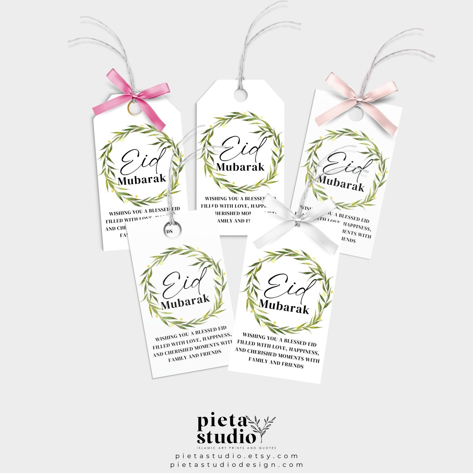 Eid Mubarak Gift Tags, Eid Gift Tag Printable, Modern Gift Tag, Eid ...