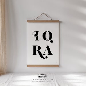 Iqra Calligraphy Quote Wall Art, Islamic Wall Art Modern Minimalist ...