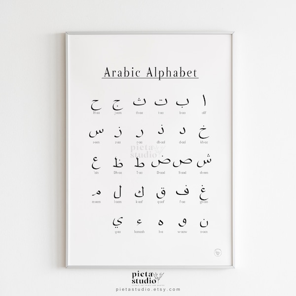 Arabic Alphabet - Etsy