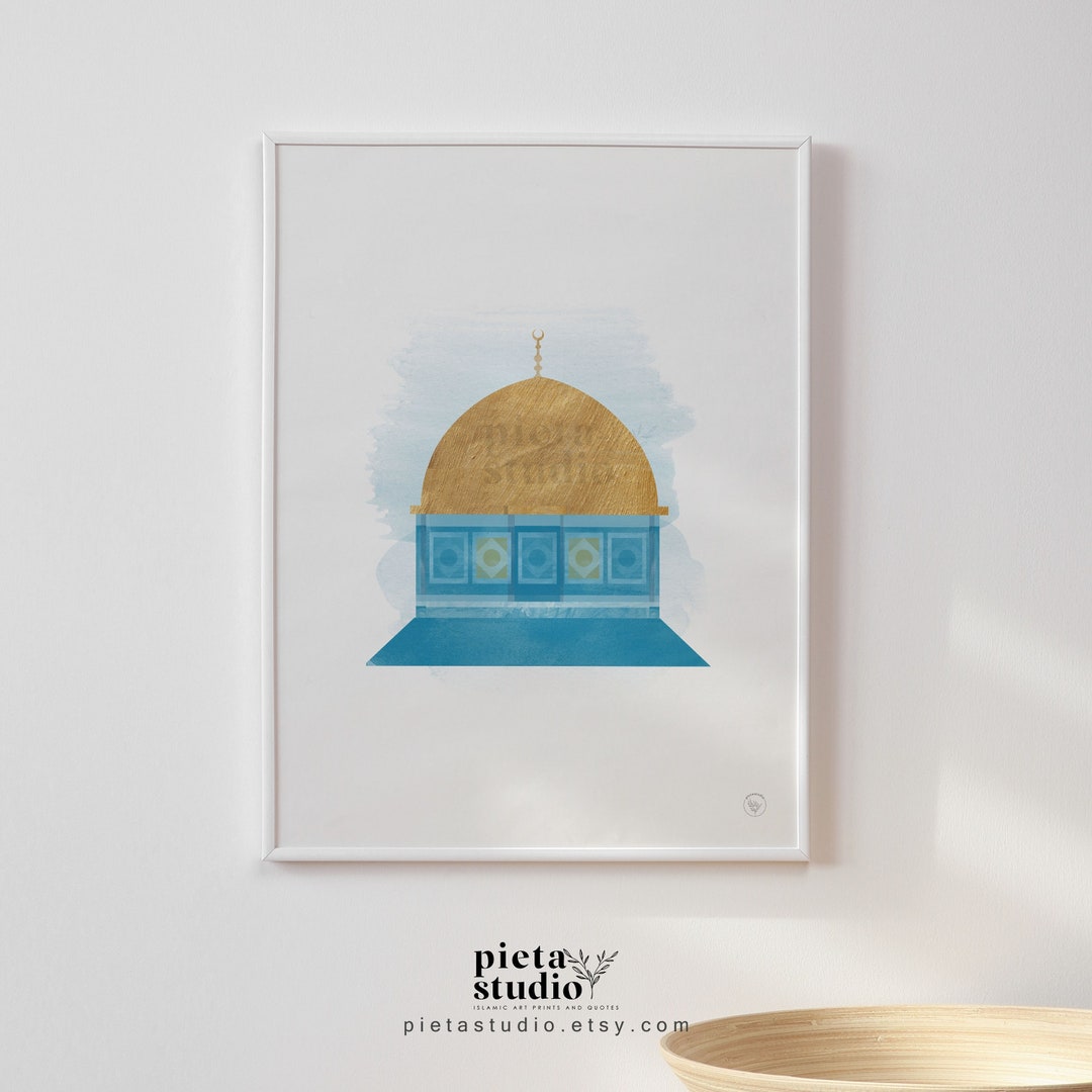 Masjid Al Aqsa Wall Art Prints, Dome of the Rock, Palestine Art Print ...
