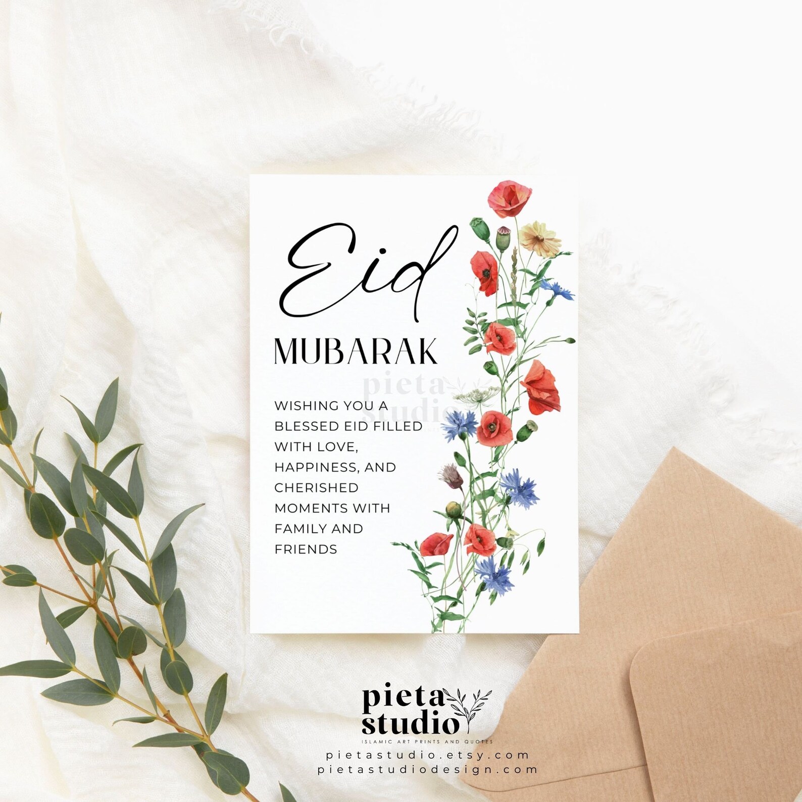 Eid Mubarak Cards Printable, Eid Al Fitr Gift, Happy Eid Card Template ...
