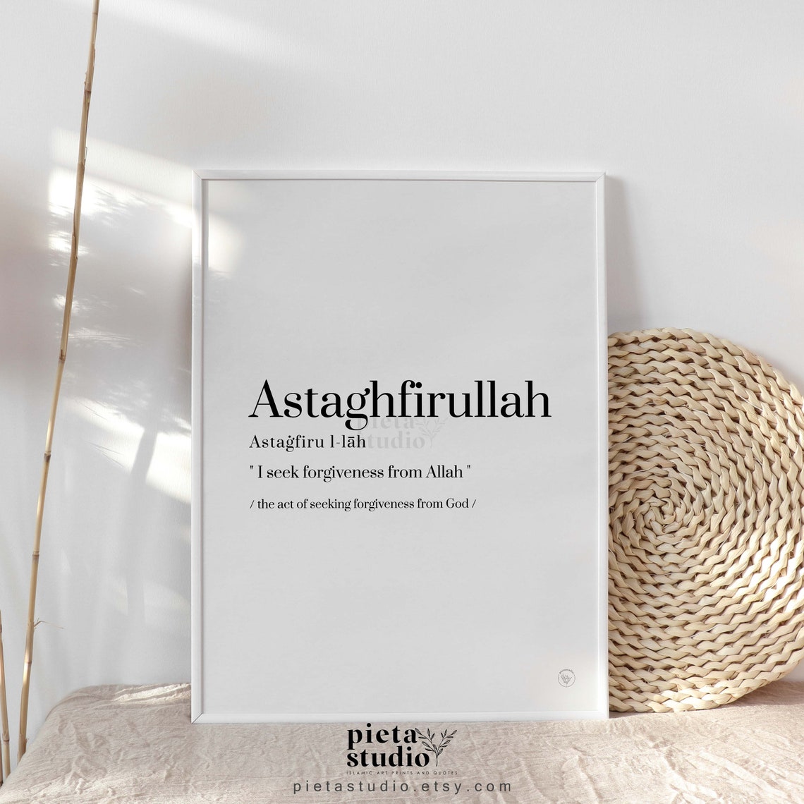 Astaghfirullah, Istighfar, Islamic Quotes Wall Art, Muslim Poster ...