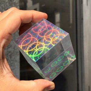 Niji Cube Holo - Ripple - 5cm or 3cm - Etsy