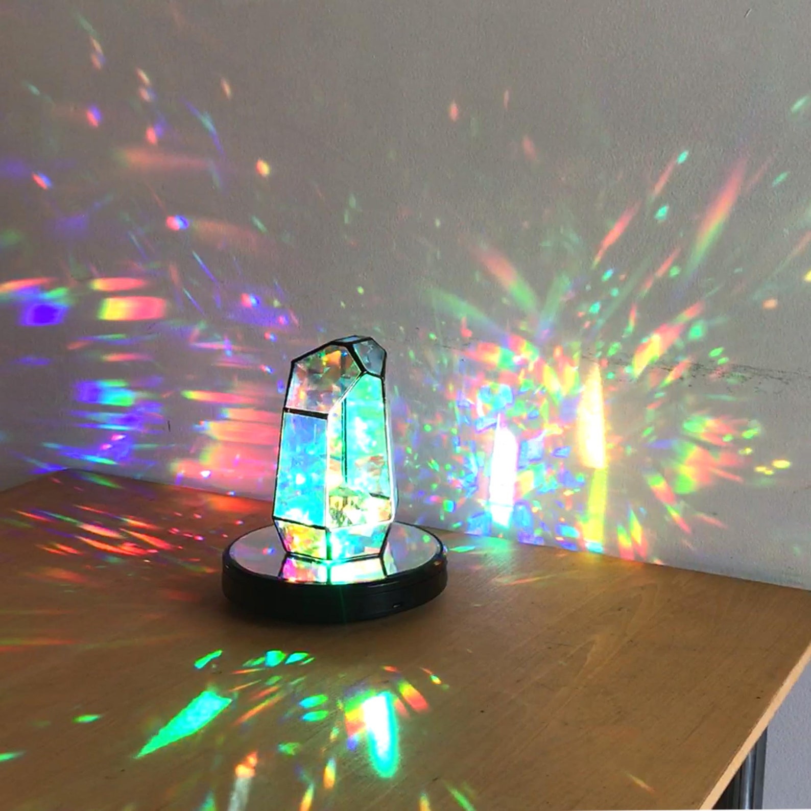 Niji Crystal Dichroic Prism Size SML Black or Gold - Etsy