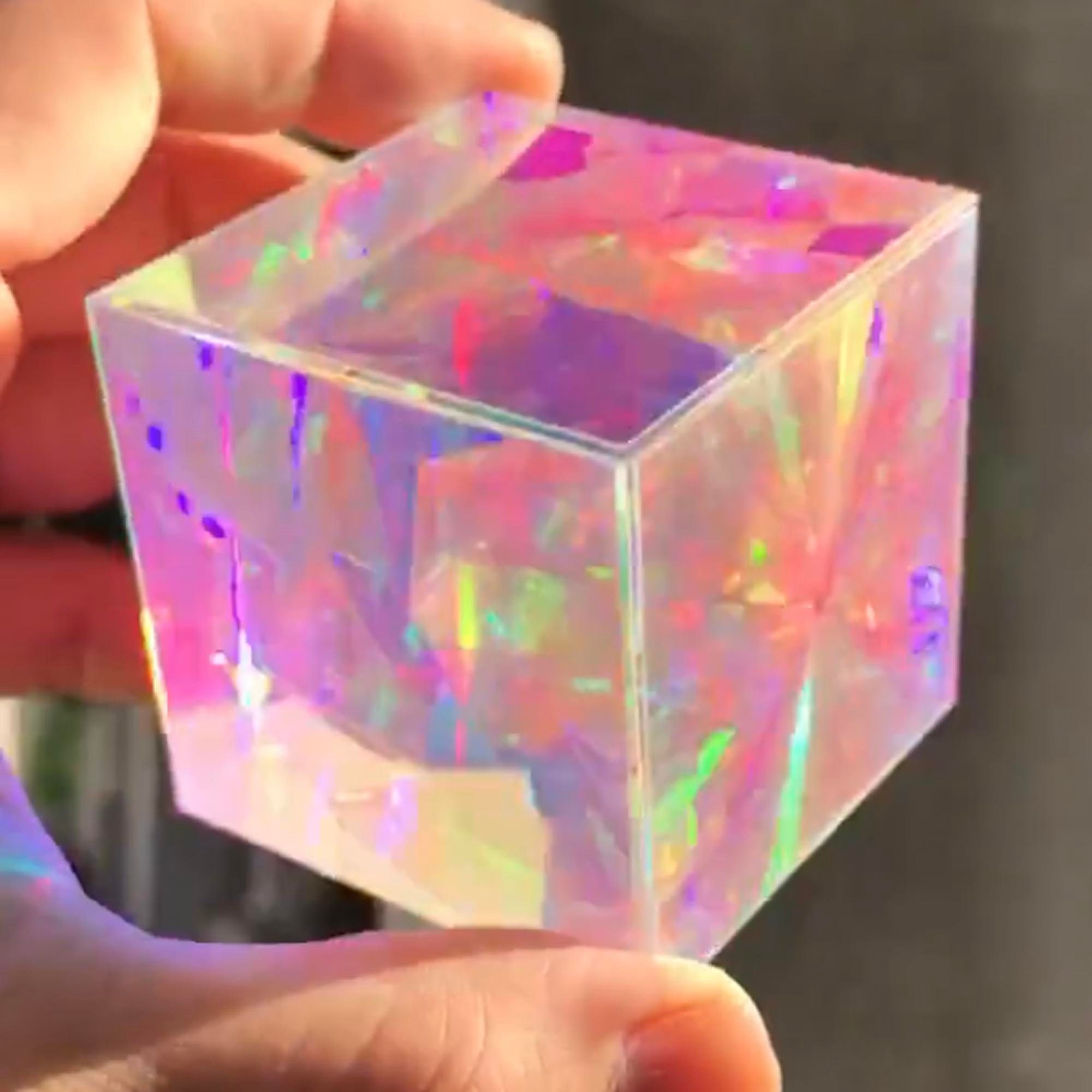 Niji cube Dichroic Prism mixed pattern only big 5cm | Etsy
