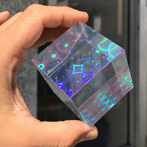 Niji Cube Holo - Ripple - 5cm or 3cm - Etsy