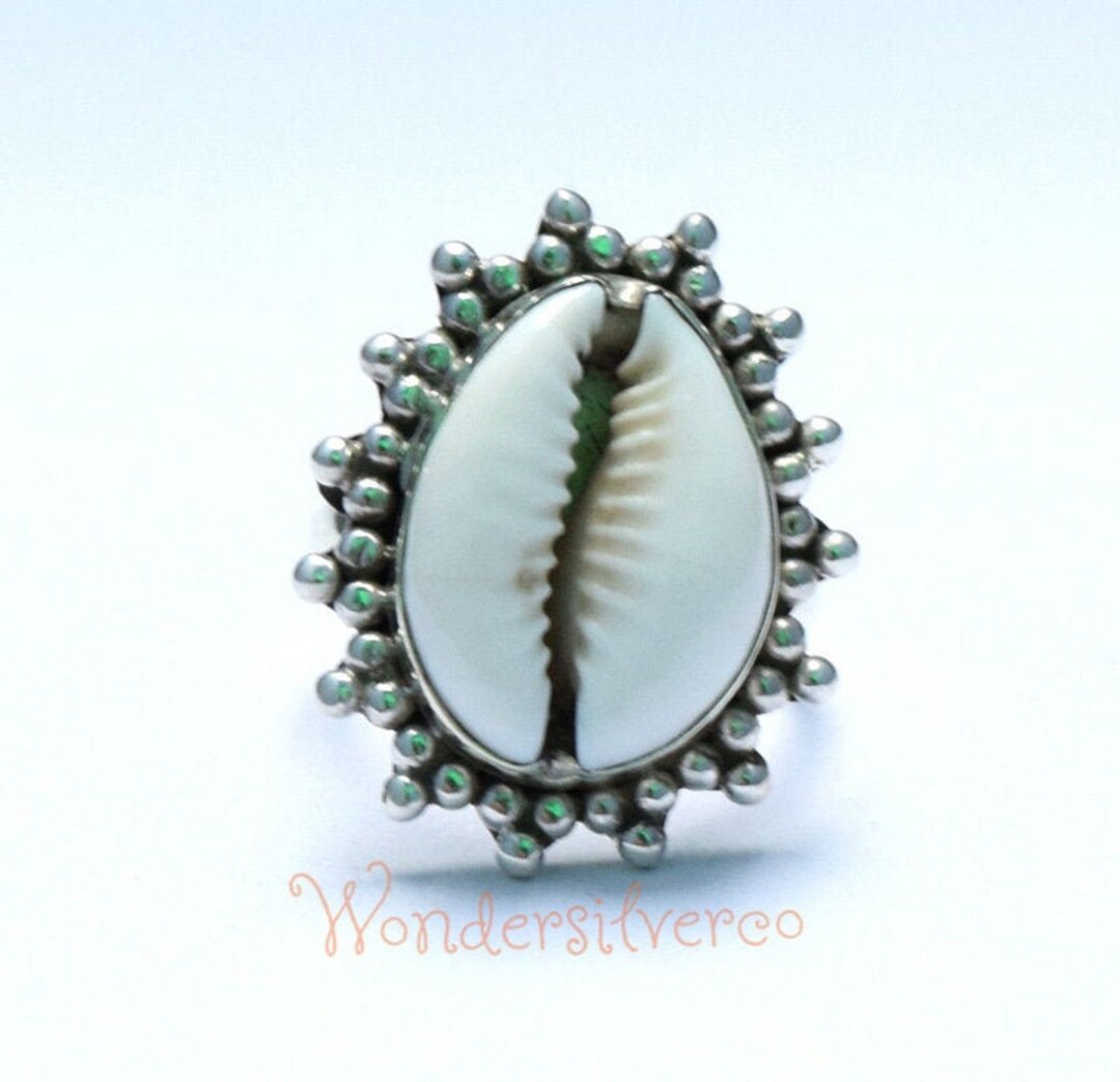 Cowrie Ring Cowrie Shell Ring Beach Shell Ring Beach Cowrie - Etsy