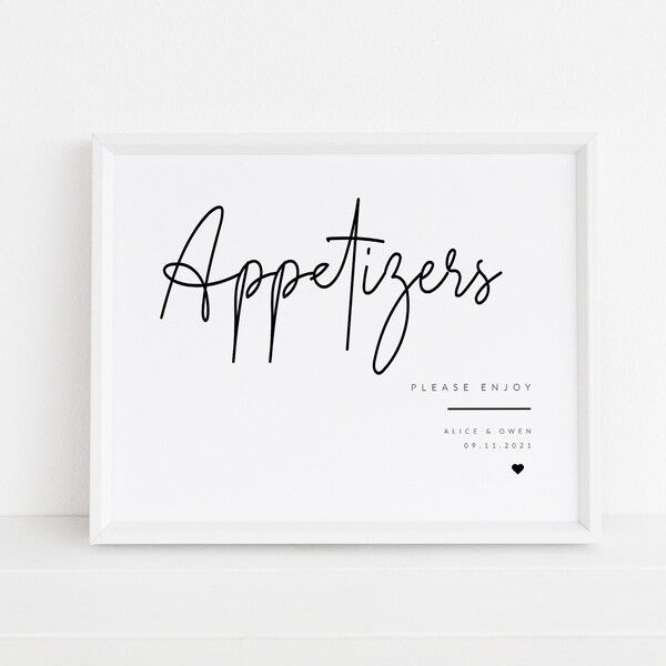 Appetizer Sign - Etsy