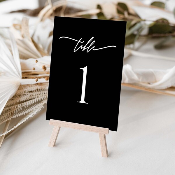 Black Table Numbers - Etsy