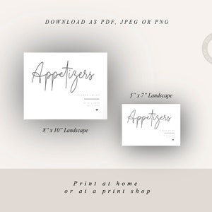 Grey Appetizers Sign. Wedding Appetizers, Bridal Shower Food, Wedding ...