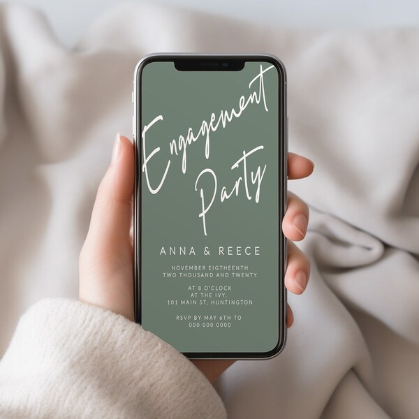 Digital Engagement Invitation Template - Etsy